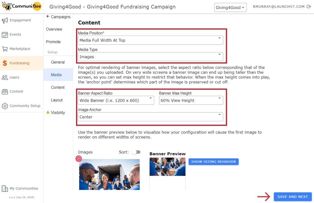 Create a fundraising campaign - CommuniBee
